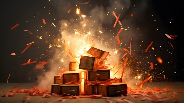 Chinese Firecrackers Exploding