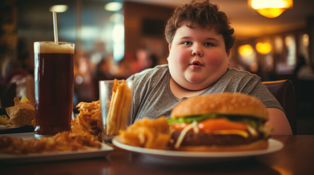 Morbidly Obese Man Eating