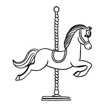 Carousel Horse Head Stencil