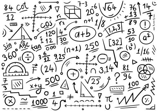 Mathematics Background Black And White