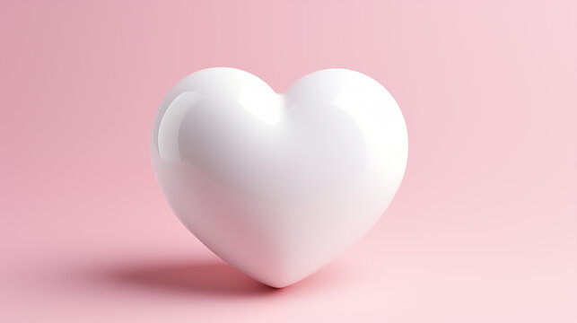White Heart Background Hd