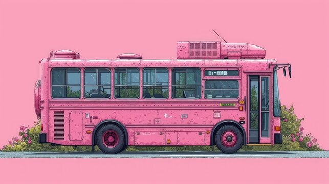 Pink Bus Images – Browse 5,721 Stock Photos, Vectors, and Video | Adobe ...