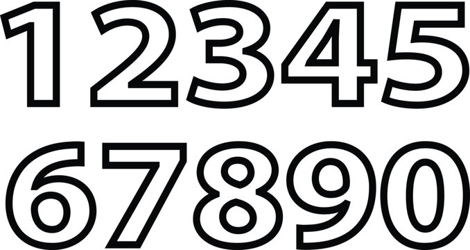 Number Clip Art Black And White