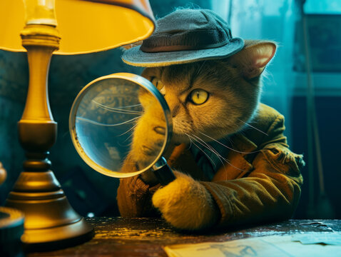 Cat Magnifying Glass Images – Browse 3,172 Stock Photos, Vectors, and ...