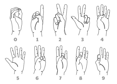 Sign Language Numbers Images – Browse 32,637 Stock Photos, Vectors, and ...