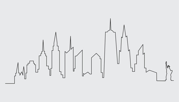 New York City Skyline Outline Images – Browse 4,125 Stock Photos ...