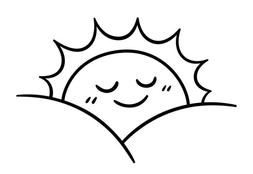 Black And White Sun Clip Art