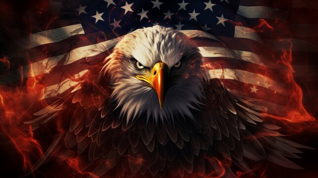 American Flag With Eagle Flames Images – Browse 505 Stock Photos ...