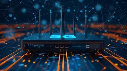 generic modern high speed 5g next generation router for home secure ...