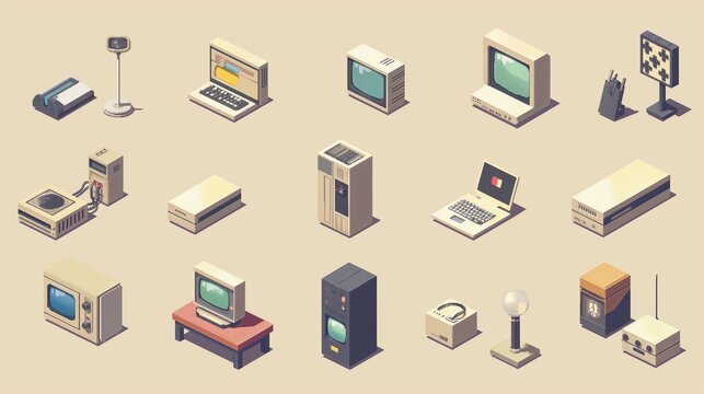 "Retro Icons" - Images et vidéos libres de droits | Adobe Stock