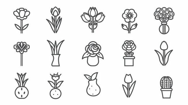 Flower Pictogram Images – Browse 81,516 Stock Photos, Vectors, and ...