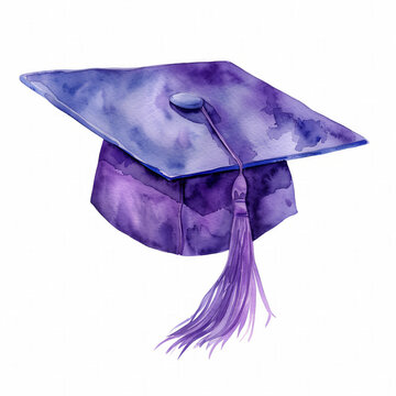 Purple Graduation Cap Clipart
