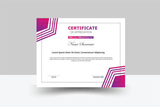 Certificate Design Template Sertifikat Images – Browse 519 Stock Photos ...