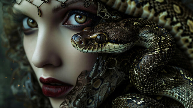 Pin Snake Woman Wallpaper
