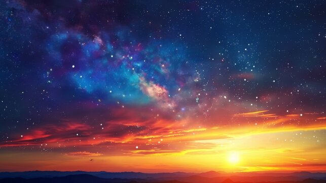 Sunset With Stars Images – Browse 455,558 Stock Photos, Vectors, and ...