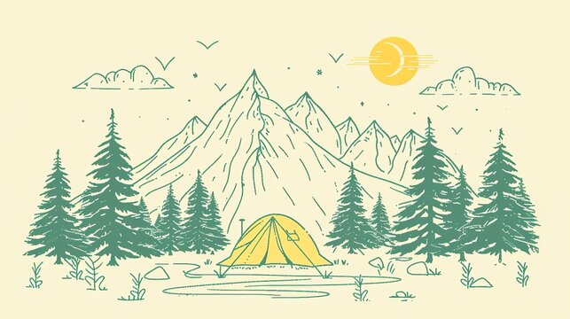 Camping Line Art Images – Browse 62,298 Stock Photos, Vectors, and ...