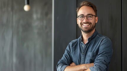 Sophisticated man on blue promotes fashion brands and data reports ...
