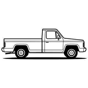 Black And White Truck Clip Art