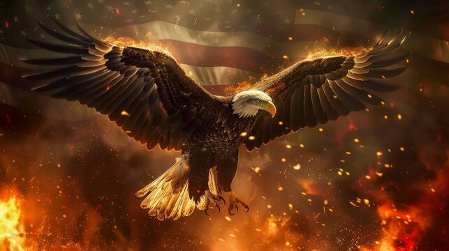 American Flag With Eagle Flames Images – Browse 505 Stock Photos ...