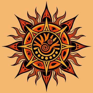 Aztec tribal sun tattoos - Bronctattooaus.com