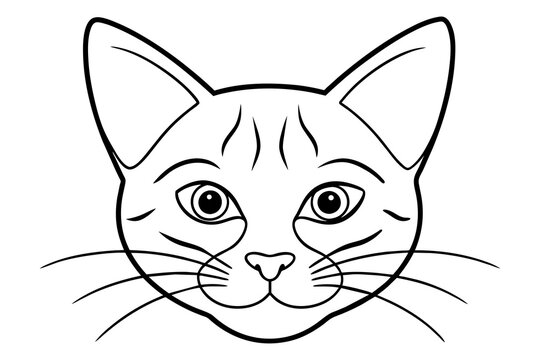 Cat Head Outline Images – Browse 66,700 Stock Photos, Vectors, and ...