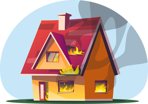 House On Fire Cartoon Images – Browse 24,290 Stock Photos, Vectors, and ...