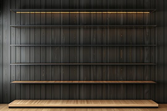 Empty Bookshelf Desktop Wallpaper