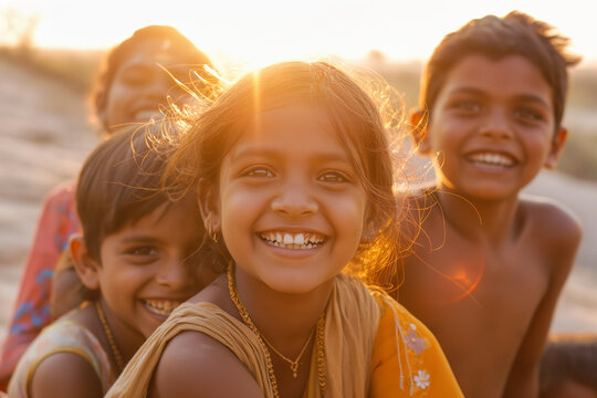 Happy Faces Of Indian Children