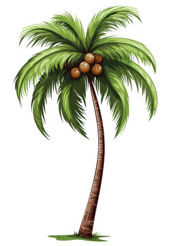 Palm Tree Coconut Clipart