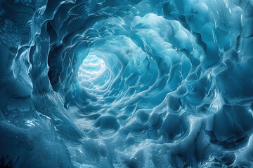 Large Moulin on Ryder Glacier, Northern Greenland, Aerial View from ...