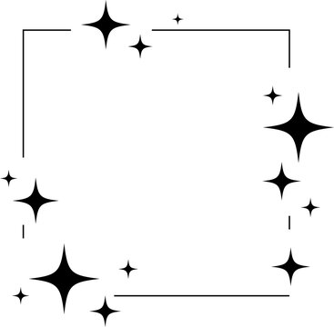 Black And White Star Border Clip Art