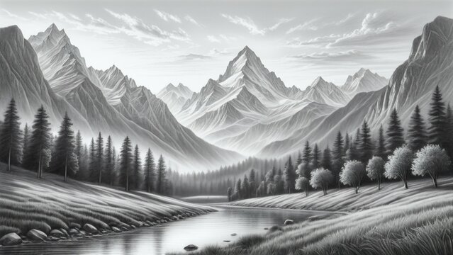 "Landscape Drawing" Images – Browse 3,256 Stock Photos, Vectors, and ...
