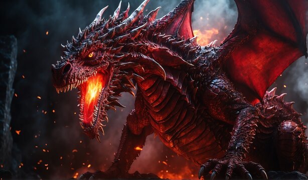 Red Dragon Breathing Fire Images – Browse 3,863 Stock Photos, Vectors ...
