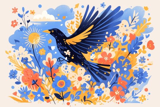 Blackbird In Flight Images – Browse 57,184 Stock Photos, Vectors, and ...