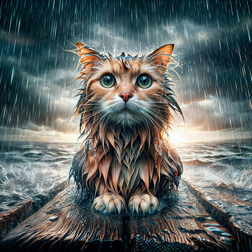 Cat Wet Images Browse 39 259 Stock Photos Vectors and Video Adobe Stock