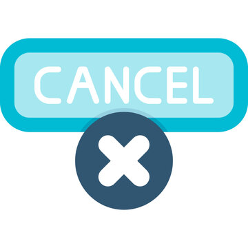 Cancel Button Image Blue