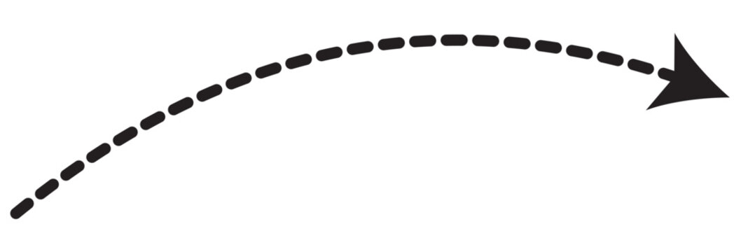 Dotted Line Arrow Vector