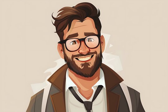 Cartoon Handsome Man