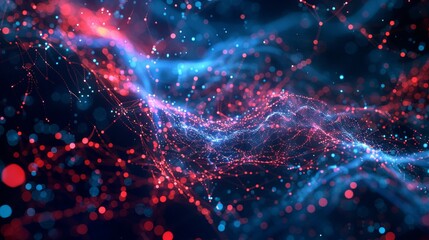 Vibrant tech abstract: futuristic cloud computing and data structure ...