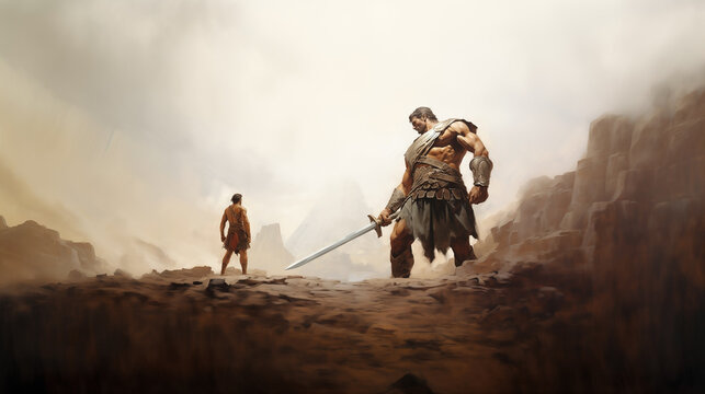 David And Goliath Background