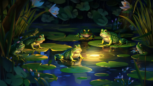 Frogs On Lily Pads Images – Browse 8,791 Stock Photos, Vectors, and ...
