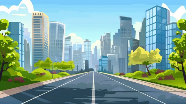 Cartoon Road Background Images – Browse 288,851 Stock Photos, Vectors ...