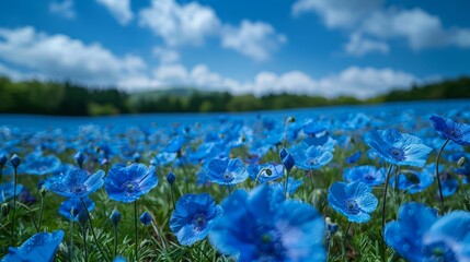 10+ Free Blue Flower Field Pictures - Pikwizard