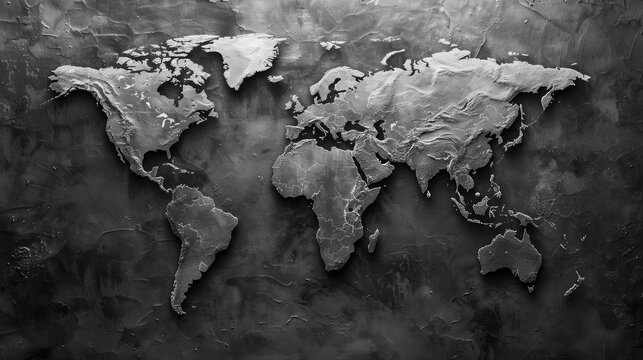 World Map Grayscale - Images et vidéos libres de droits | Adobe Stock