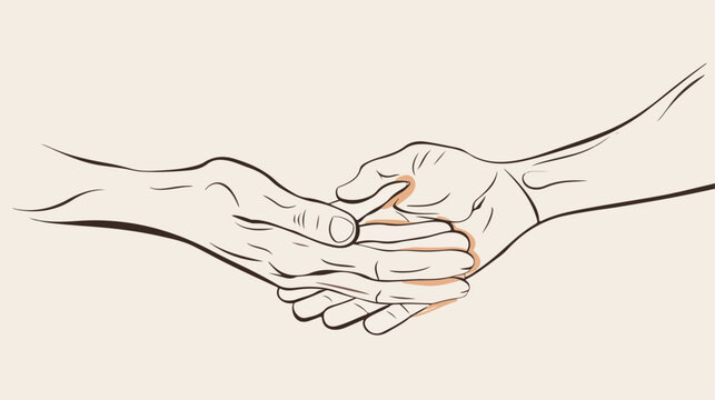「Helping Hand Outline」の写真素材 | 77,388件の無料イラスト画像 | Adobe Stock