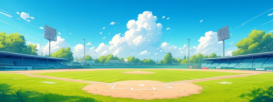 Baseball Field Cartoon Images – Browse 6,574 Stock Photos, Vectors, and ...