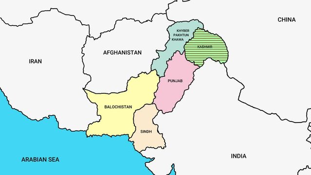 Pakistan Map With Provincial Boundaries