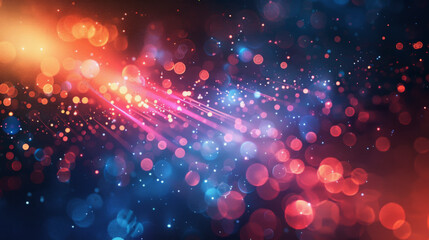 Abstract digital wallpaper with vibrant bokeh lights and particles ...