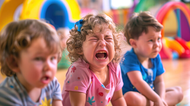 Sad Group Of Kids
