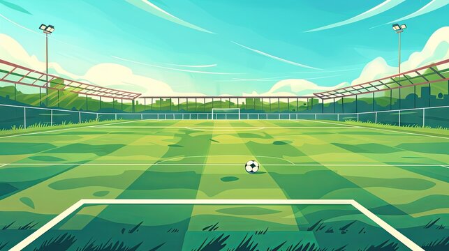 Soccer Field Cartoon Side View